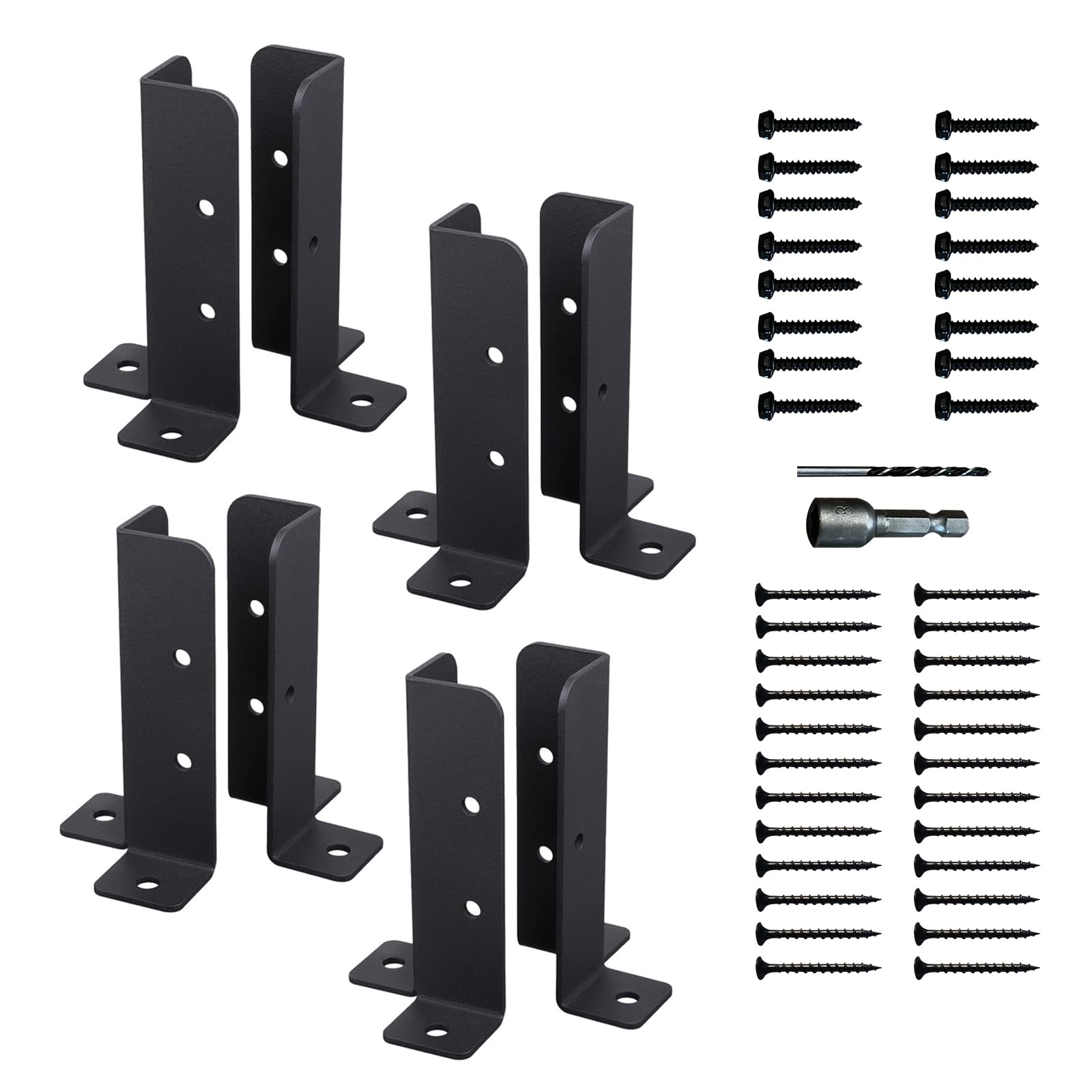 Snapklik.com : JumboTIGER 8PCS Adjustable Post Anchor Base Brackets ...