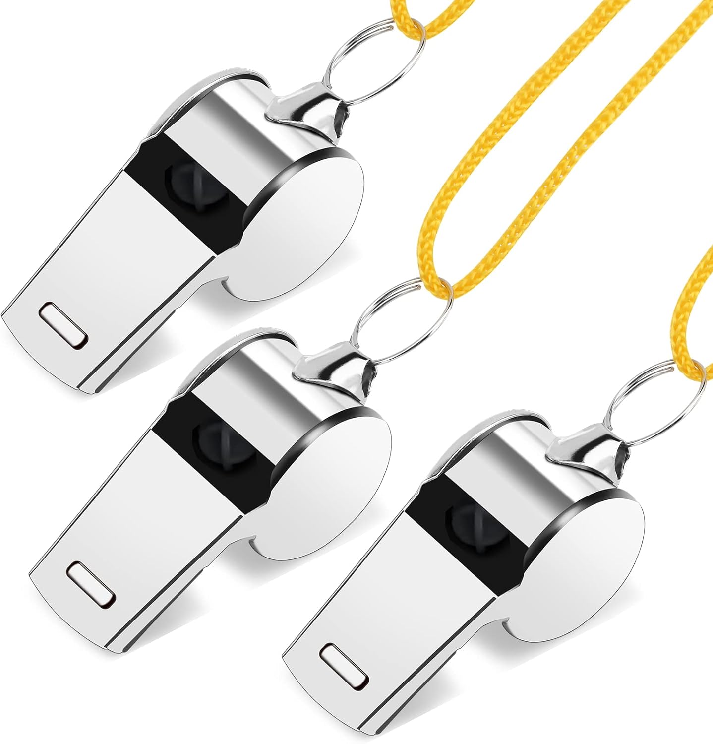 PROUSKY 3 Pcs Whistles, Referee Whistle, Sports Whistle, Metal Whistle ...
