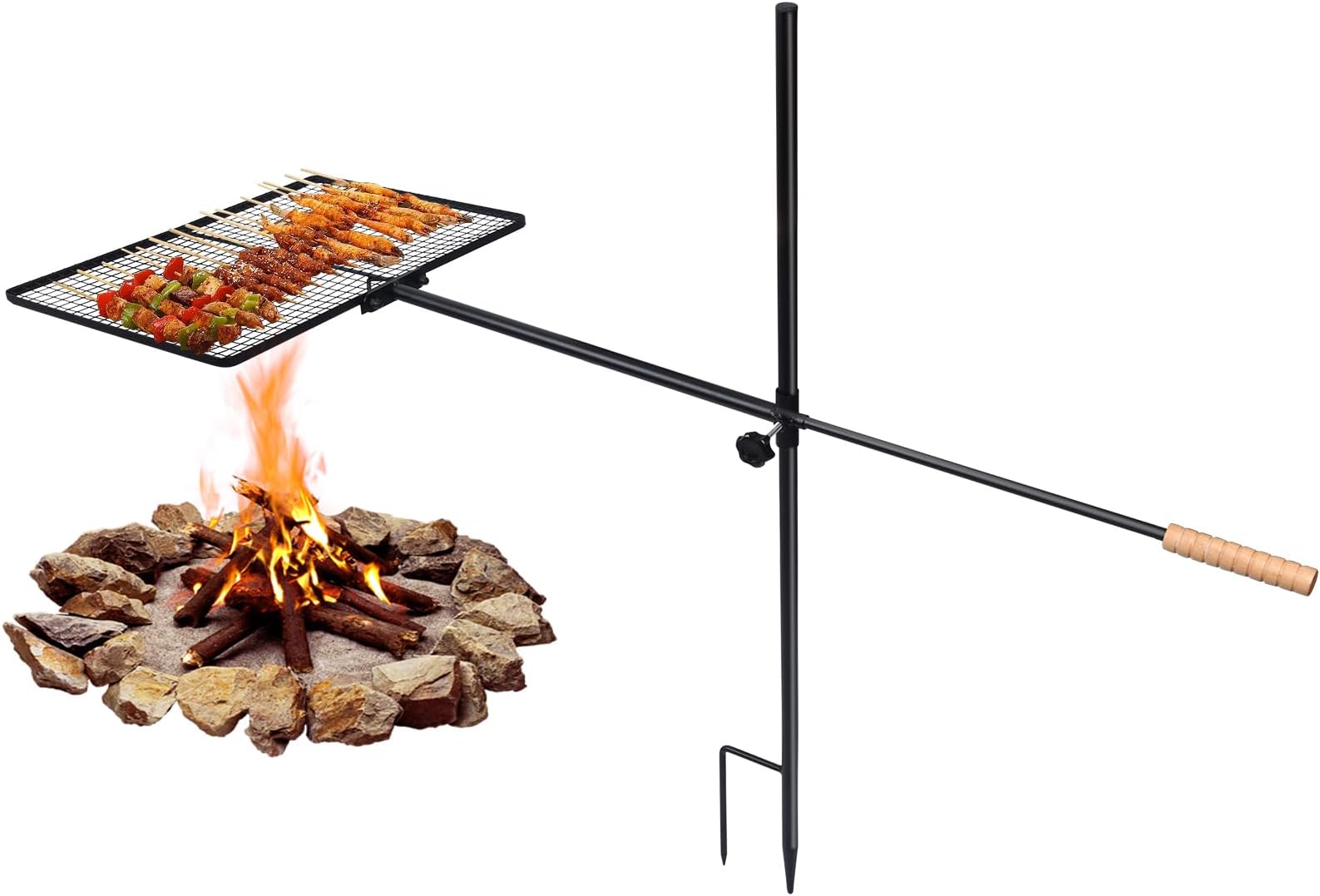Amazon.com: VIDAO Swivel Campfire Grill - Charcoal Firepit Grill for ...