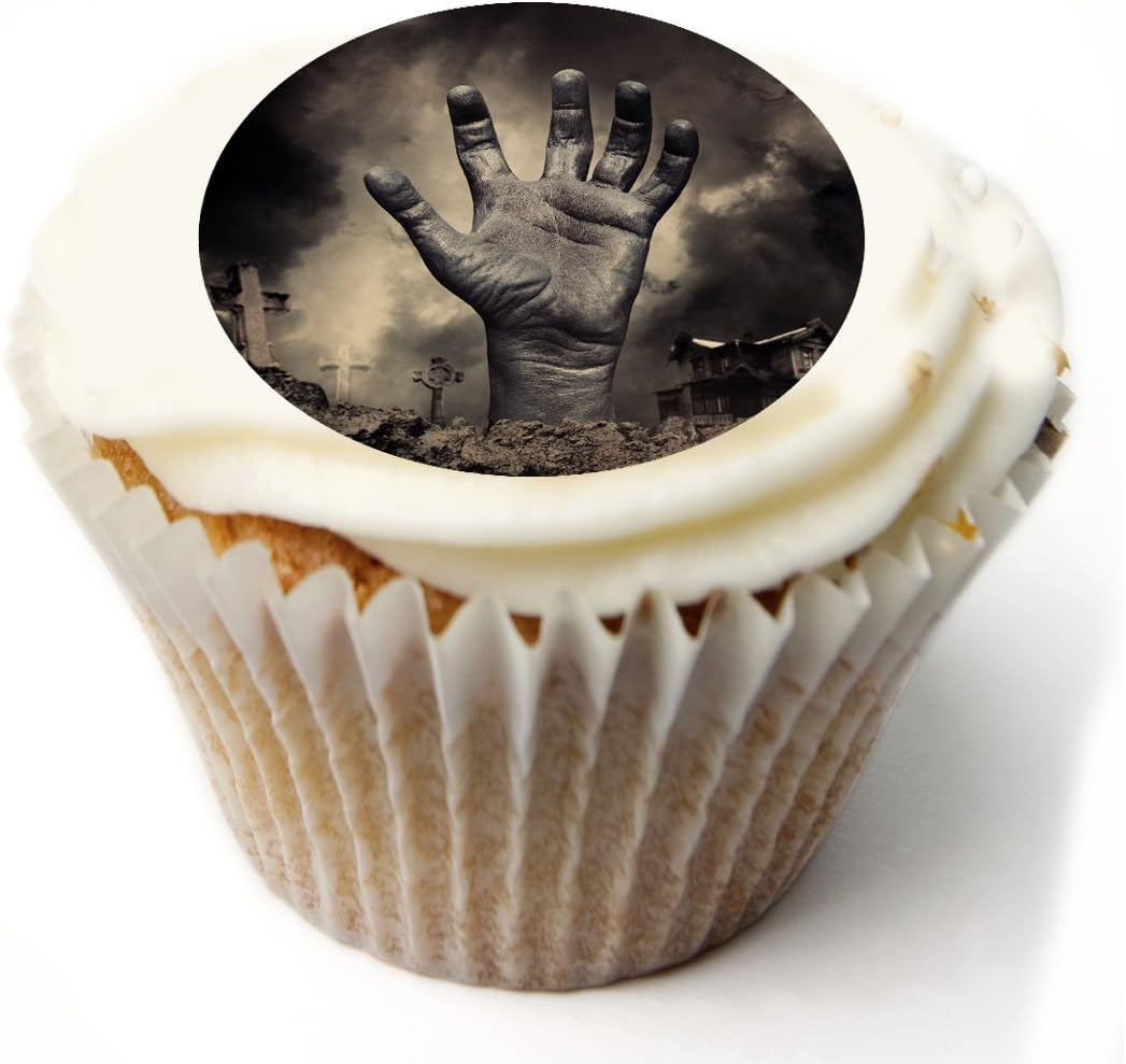 Zombie Hand Cupcake Toppers. x20 Rice Paper Wafer Cup Cake Toppers ...