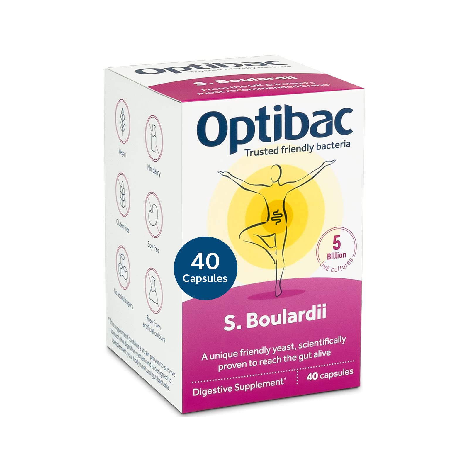 Buy Optibac Probiotics Saccharomyces Boulardii - Vegan Scientifically ...