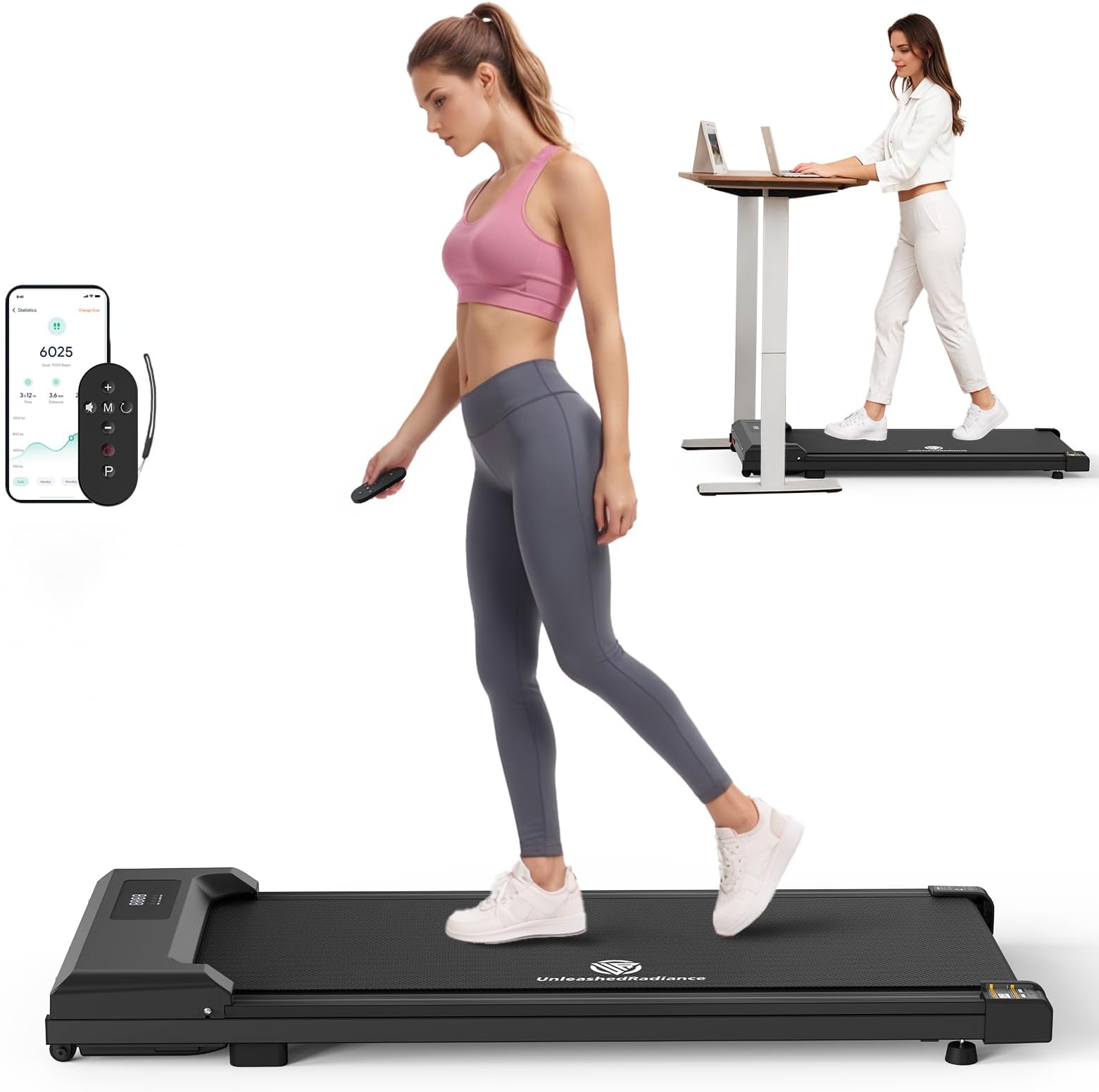 Advwin Incline Treadmill, Electric Folding Walking Pad Max 8 km/h ...