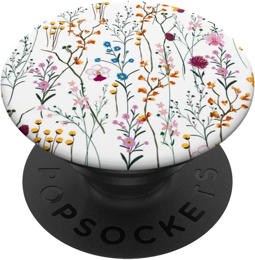 Amazon.com: Little Summer Wildflower on White PopSockets PopGrip ...