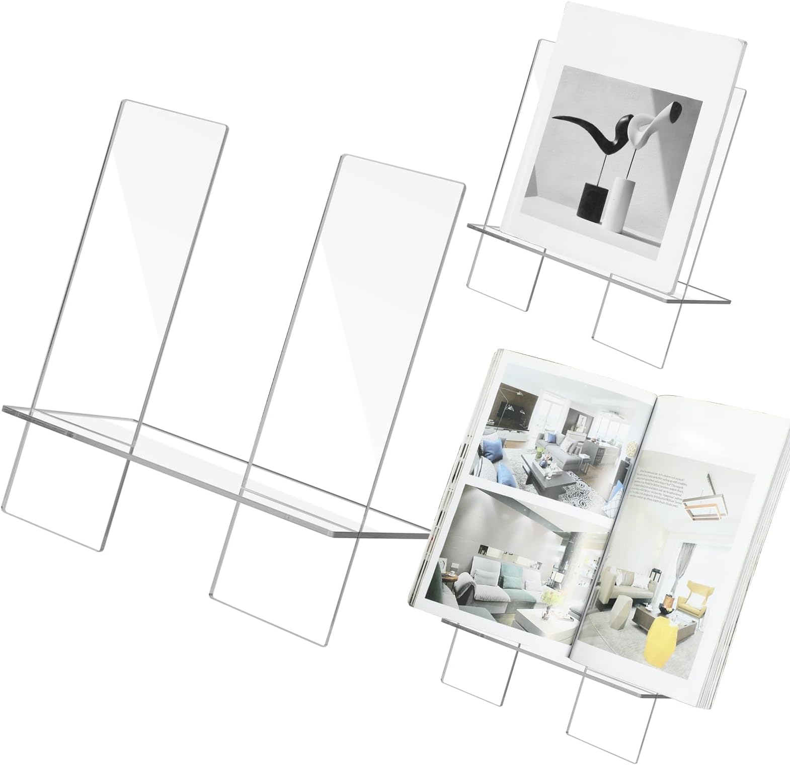 Amazon.com: MyGift Modern 4 mm Premium Clear Acrylic Cookbook Holder ...