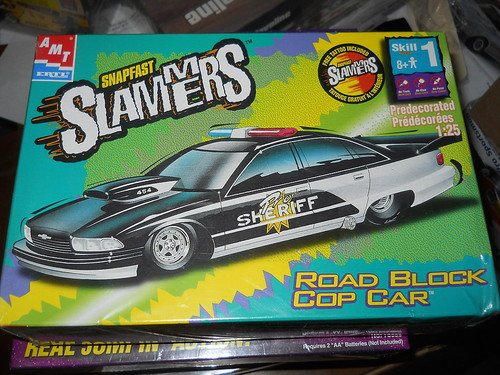 Buy AMT Ertl Snapfast Slammers Road Block Cop Car 1:25 Scale Skill ...
