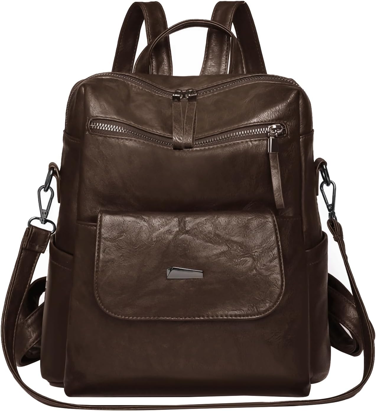 Amazon.com: WYFJNX PU Leather Backpack Purse for Women Fashion ...