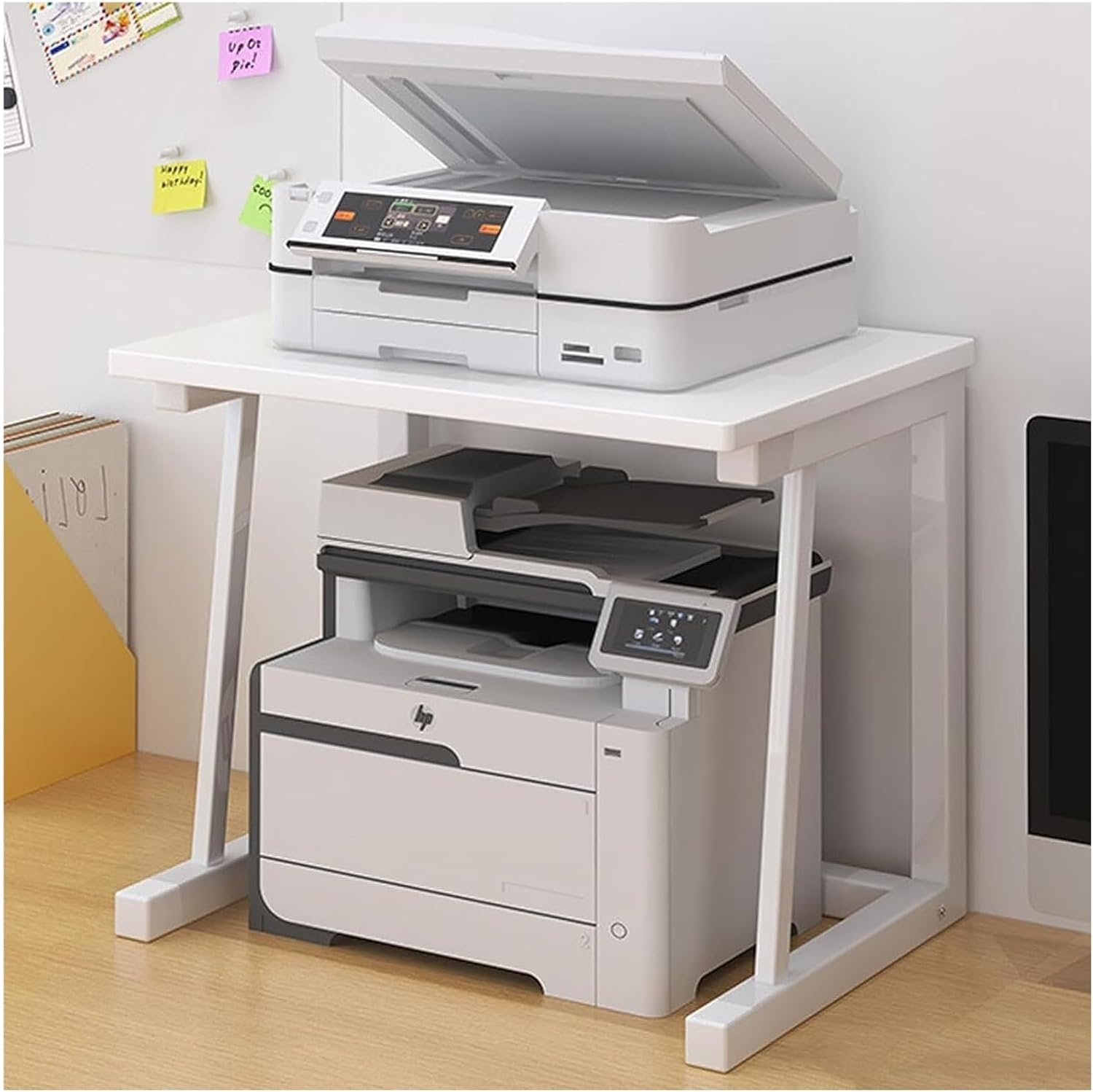 Amazon.com: Printer Desk Printer Stand Printer Shelf Wooden Desktop ...