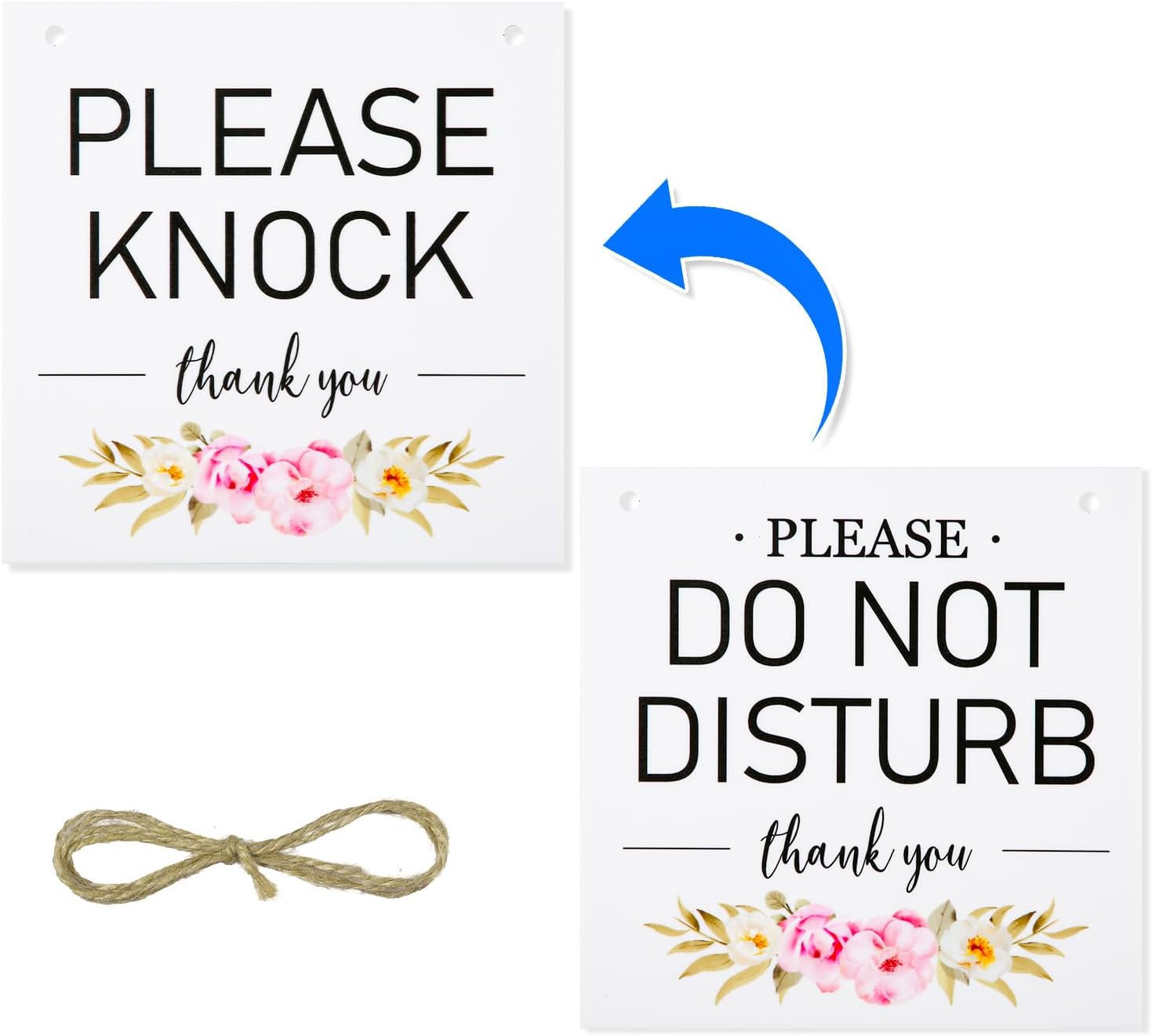 Amazon.com: Please Knock Loudly Hanging Door Sign Plastic Contempary ...