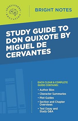 Study Guide to Don Quixote by Miguel de Cervantes (Bright Notes ...