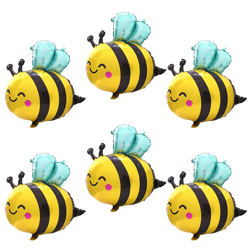 Amazon.com: Cute Smile Face Bee Balloons Lovely Woodland Honeybee ...