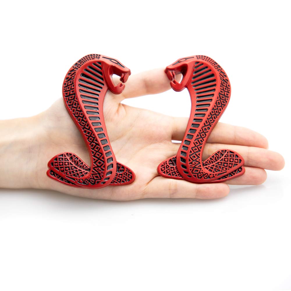 CARRUN 2Pc 3D Cobra Snake Emblem Fender Emblem Fender Sticker premium ...