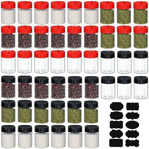 Amazon.com: Jinei 48 Pcs 5 oz Plastic Spice Jars Clear Empty Spice Jars ...