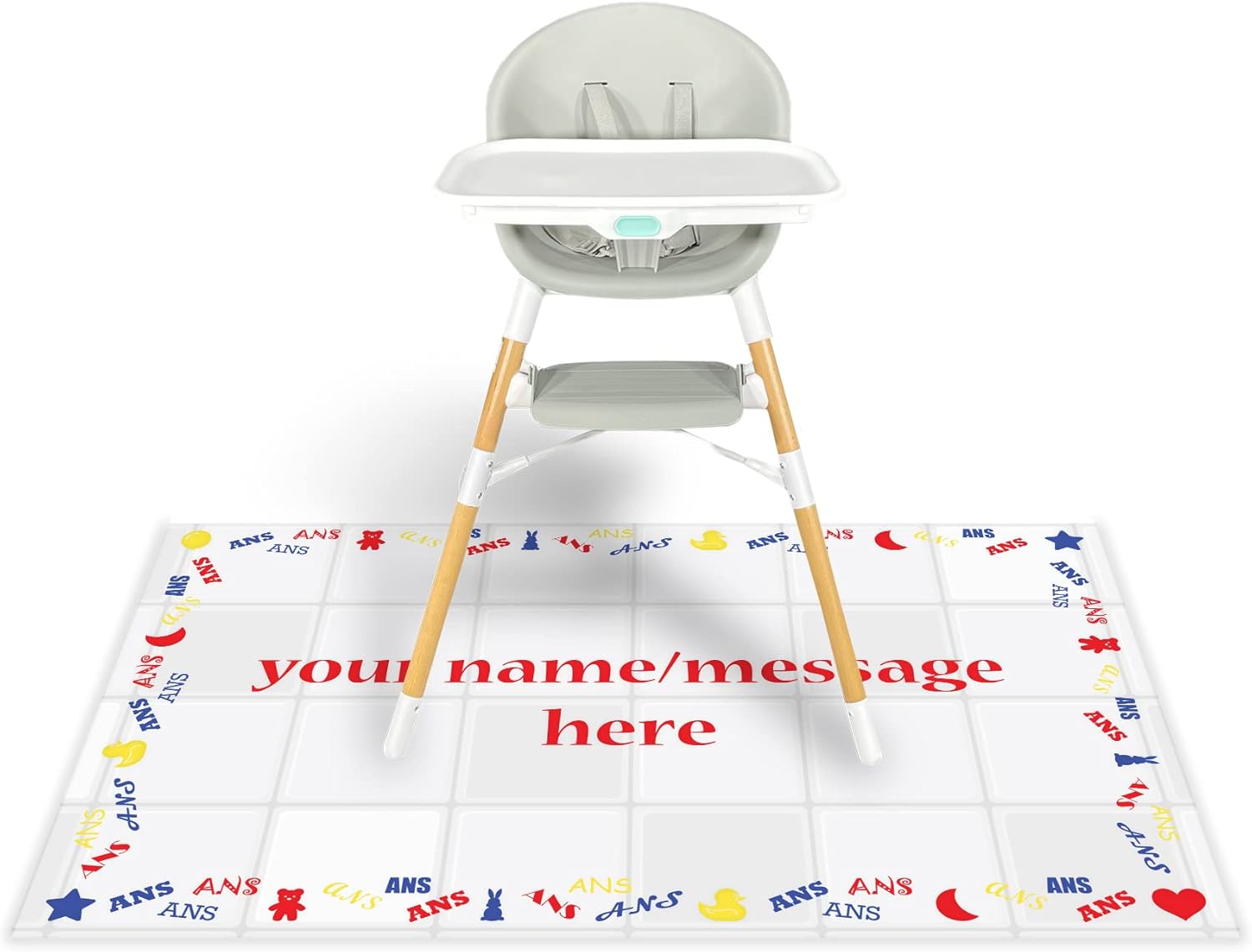 Amazon.com : Andie Home Customizable High Chair Floor Mat, 50 Inches by ...