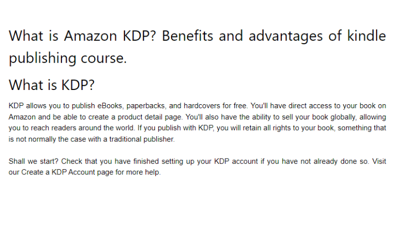 What is Amazon KDP? Benefits and advantages of kindle publishing course ...