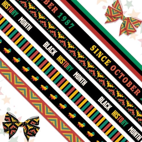 Amazon.com: 2 PCS Black History Month Grosgrain Ribbons 1" 2/3 ...