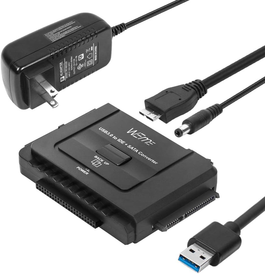 FIDECO SATA/IDE to USB 3.0 Adapter, Hard Drive Adapter Cable Converter ...