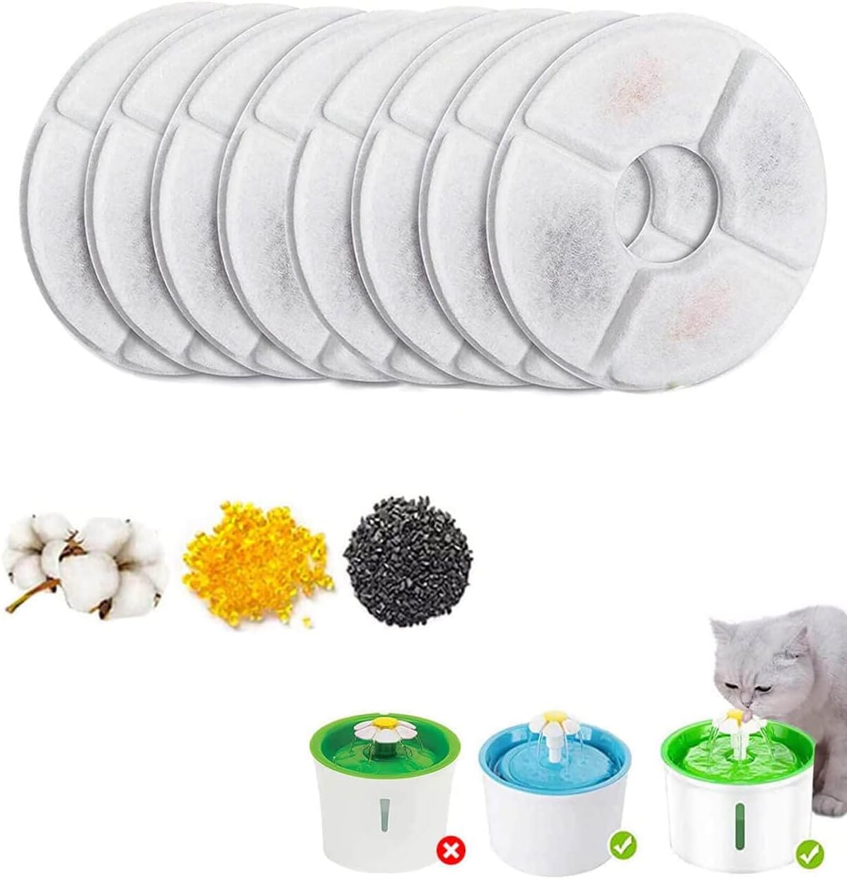 Cat Water Fountain Filters, Cat Fountain Filter, Replacement Dog Water ...