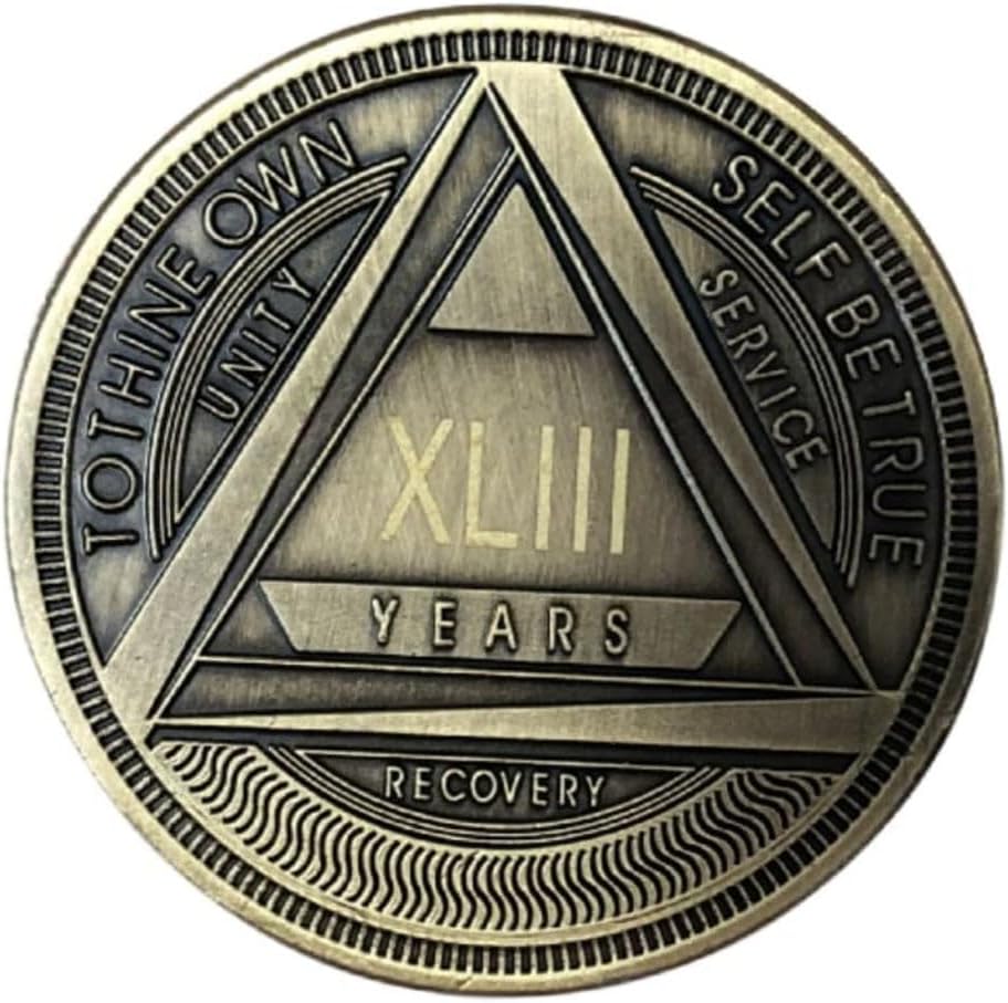 Amazon.com: MYRECOVERYSTORE AA Coin with Roman Numeral Alcoholics ...