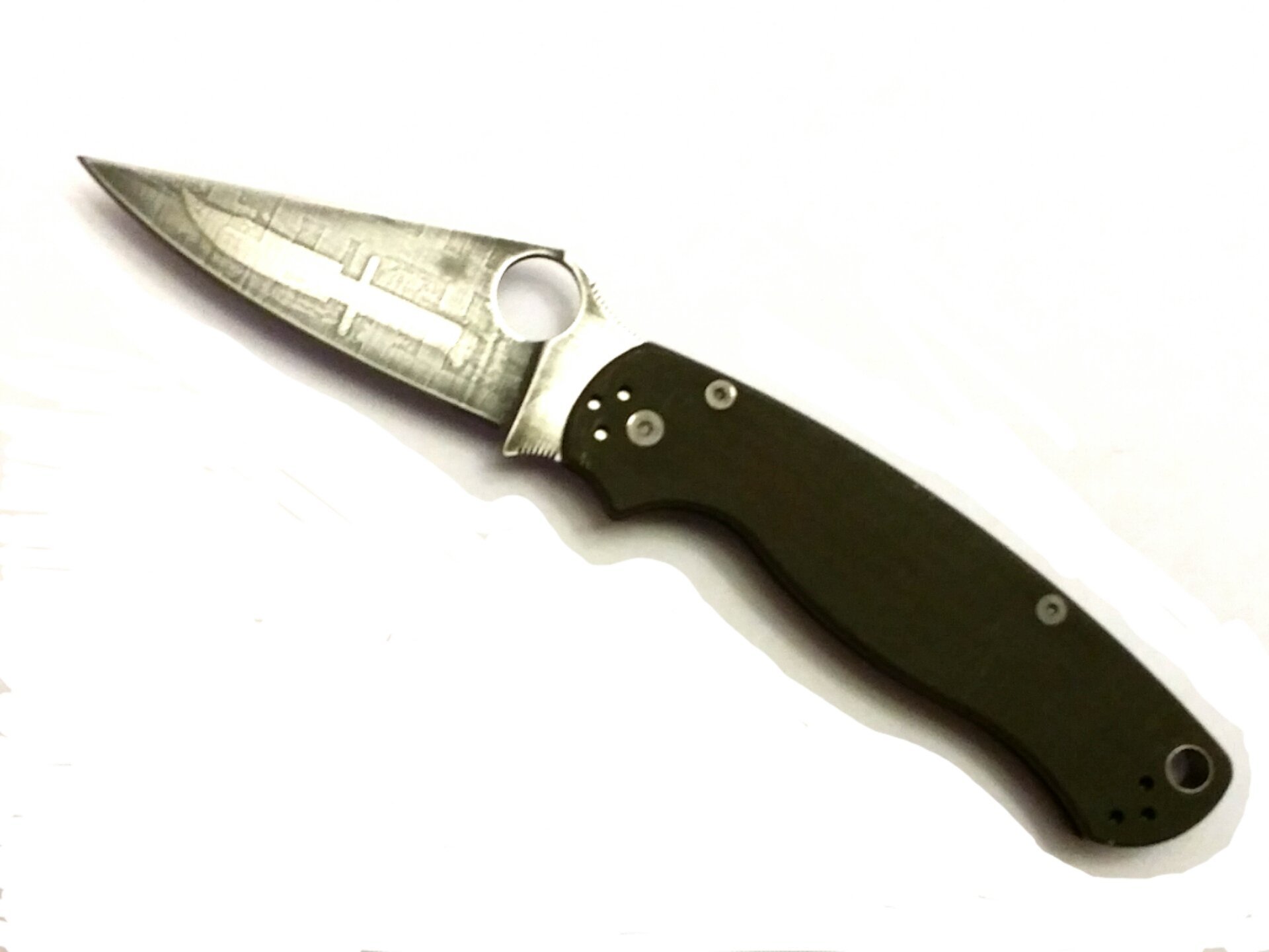 New Extreme Custom Rambo Spyderco Paramilitary 2 W Black Scales ...