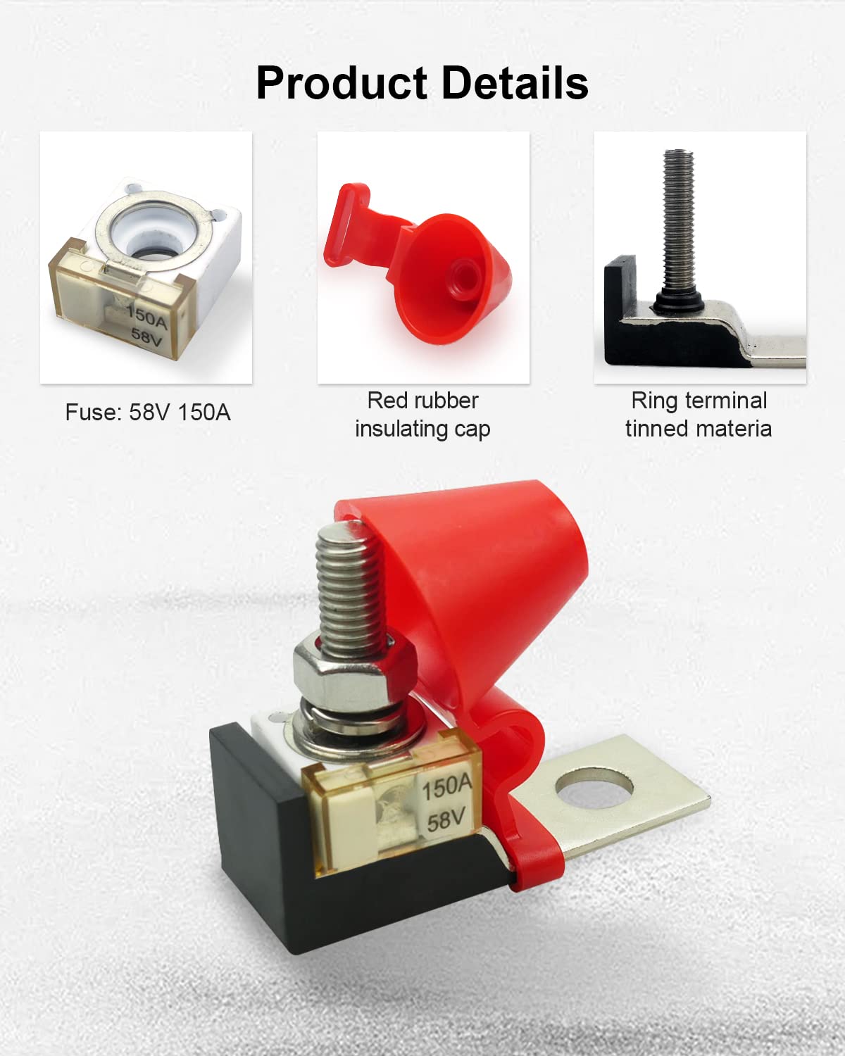 200A Battery Terminal Fuse Block IP66 58V DC ZOOKOTO 58V DC Marine ...
