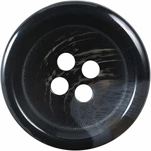 Amazon.com: 100 Pcs Large 5/8 inch Black Buttons for Sewing - Round ...