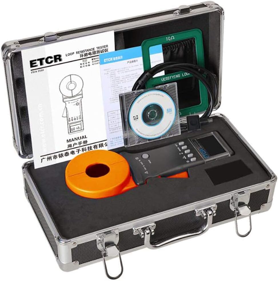 Amazon.com: Digital Clamp On Ground Resistance Meter Tester Loop ...