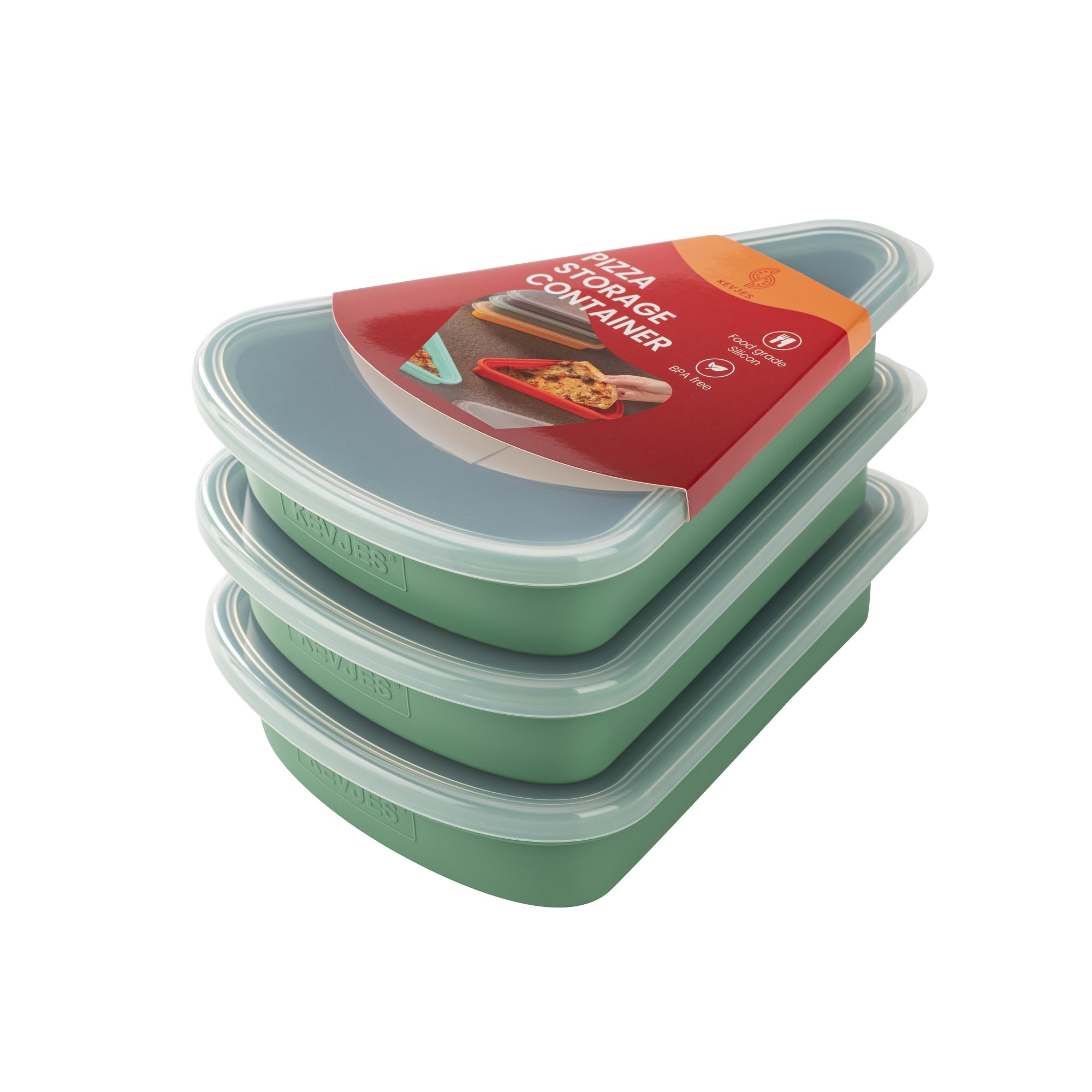 Amazon.com: KEVJES 3-Pack Reusable Silicone Leftover Pizza Slice ...