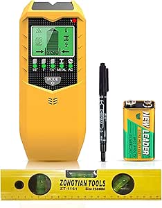 Stud Finder Wall Scanner 5 in 1 Upgraded Electronic Wall Scanner with Intelligent Microprocessor ...