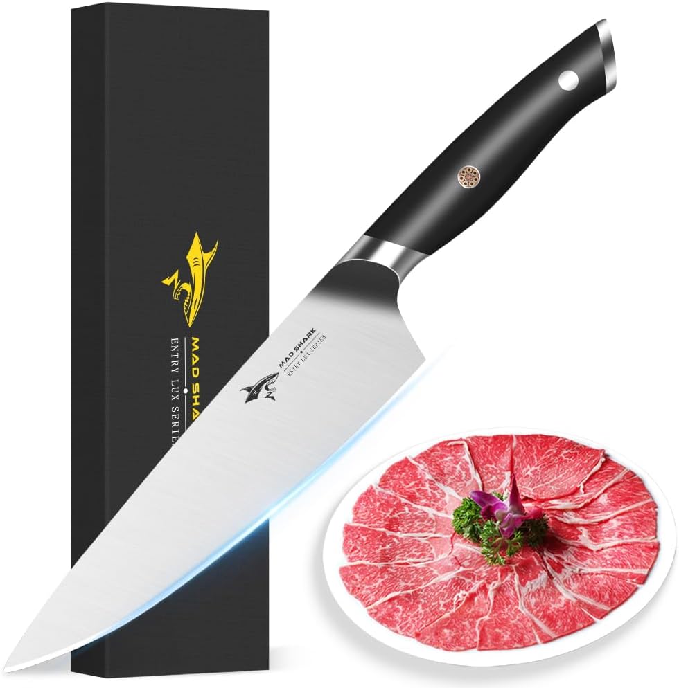 Amazon.com: MAD SHARK Chef Knife, Professional 8 inch Ultra Sharp ...