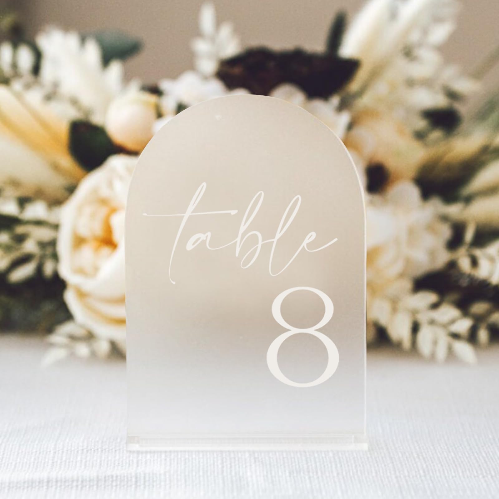 Snapklik.com : HOODO Frosted Arch Acrylic Table Numbers 1-30
