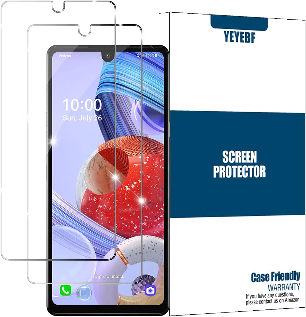Amazon.com: YEYEBF LG Stylo 6 Screen Protector, [2 Pack] Full Coverage ...