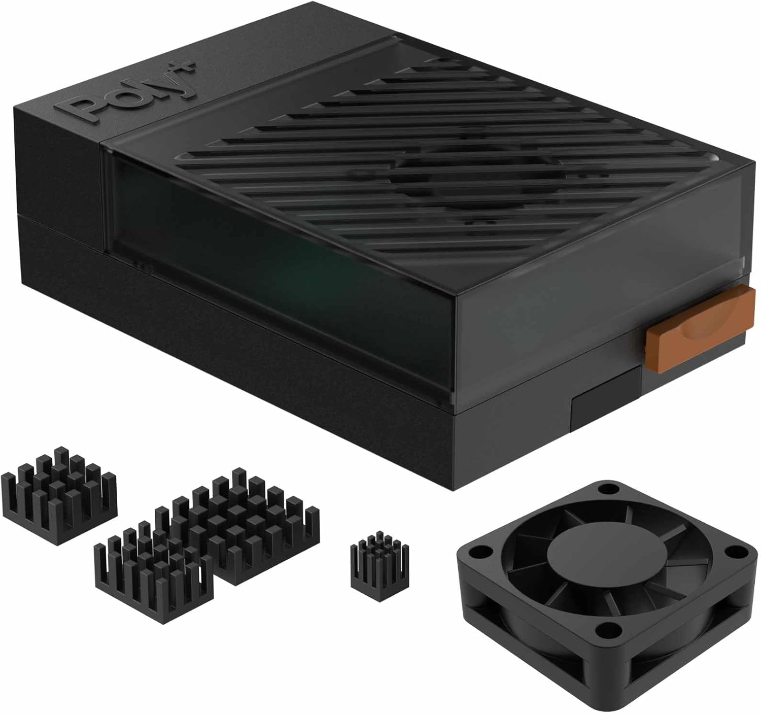 Amazon.com: Argon Poly+5 Raspberry Pi 5 Case | Pi 5 Case with 30mm PWM Fan, Heatsink, Simple ...