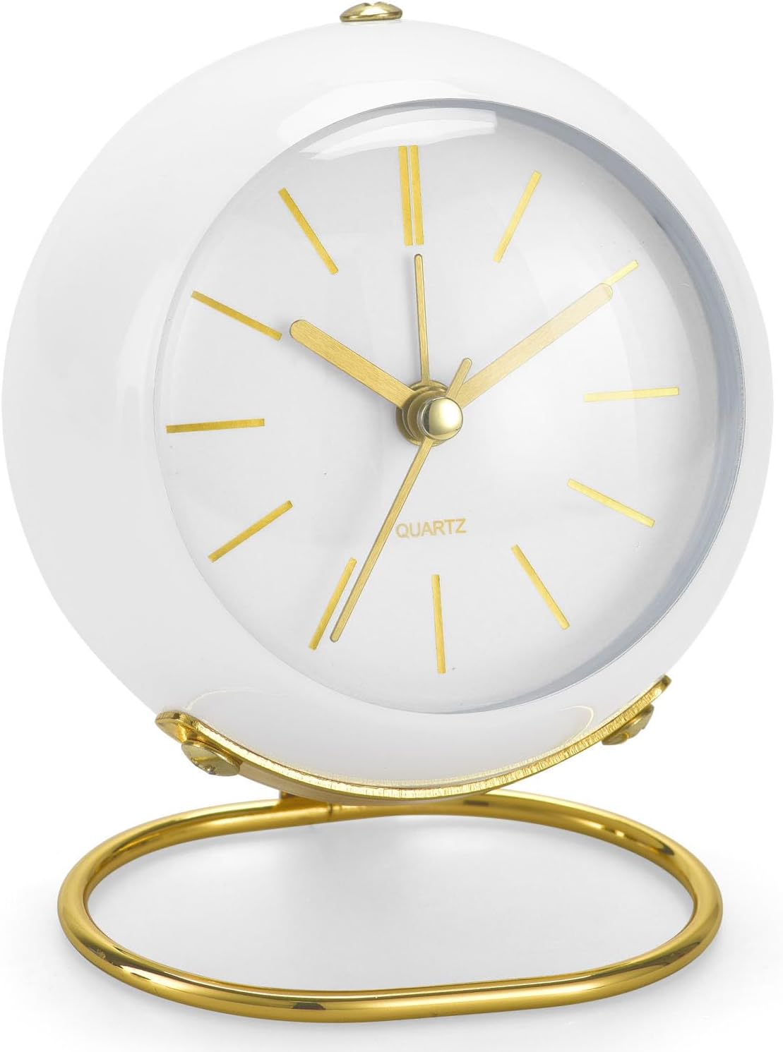 Azyh Analog Alarm Clocks, 4'' Small Retro Desk Clock with Night Light ...