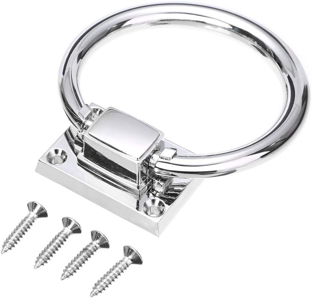 4 Pack MOOD.SC 3.86″ Diameter Chrome Hanging Pulls Green Bronze Door ...