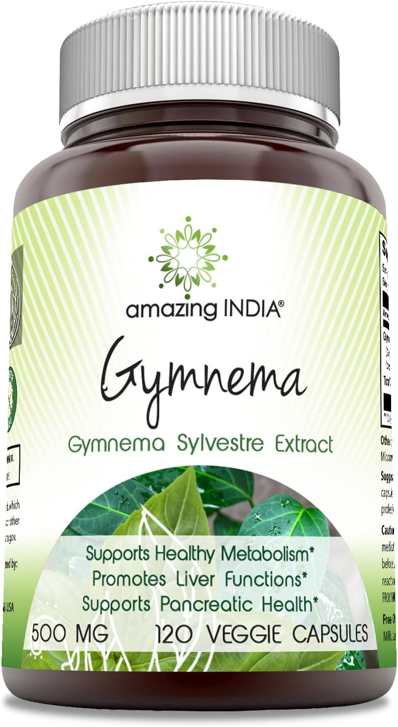 Amazon.com: Amazing India Gymnema Natural Dietary Supplement 500mg 120 ...