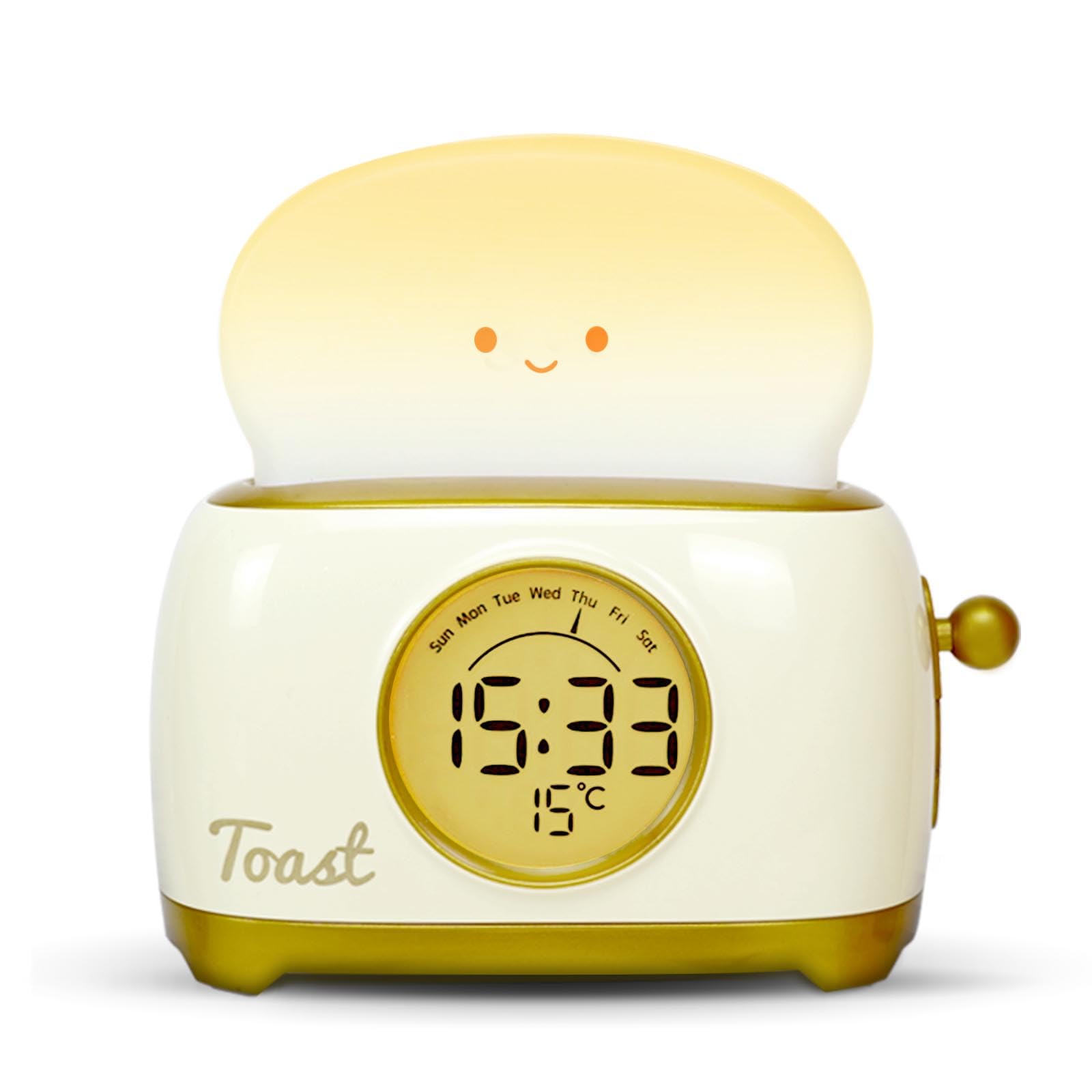 Amazon.com: WANIDEA Toast Night Lamp Lights, Cute Toaster Digital Alarm ...