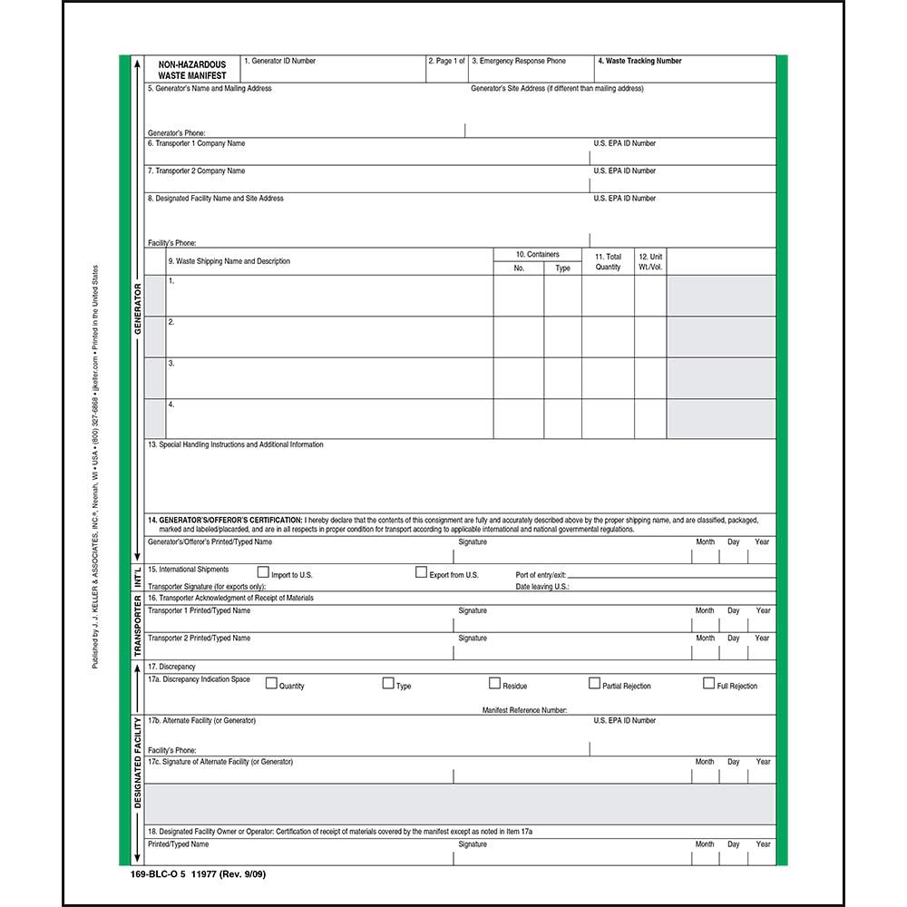 Shipping Manifest Template