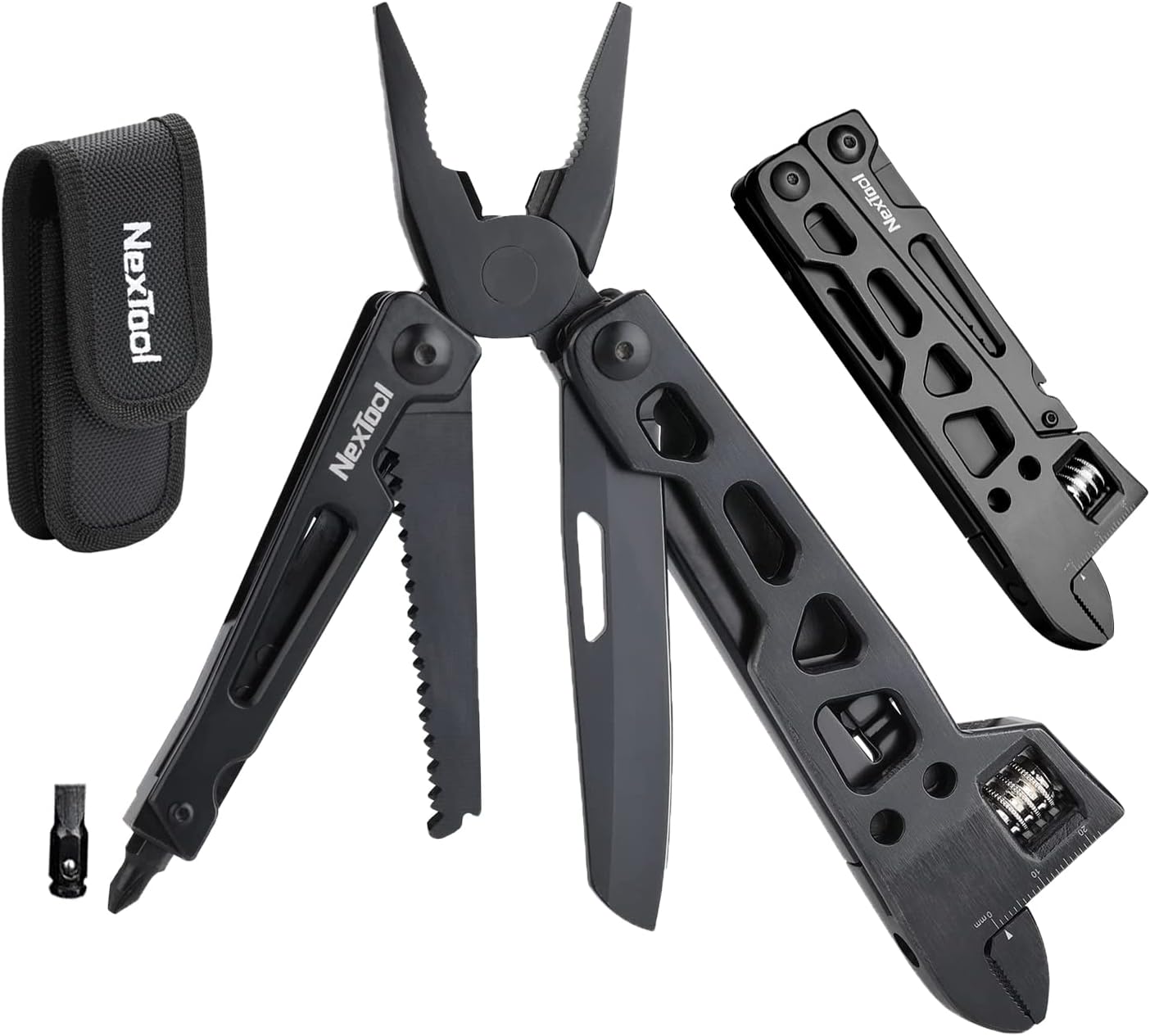 BIBURY Multitool Pliers, 22-in-1 Stainless Steel Multi Tool with Flint ...