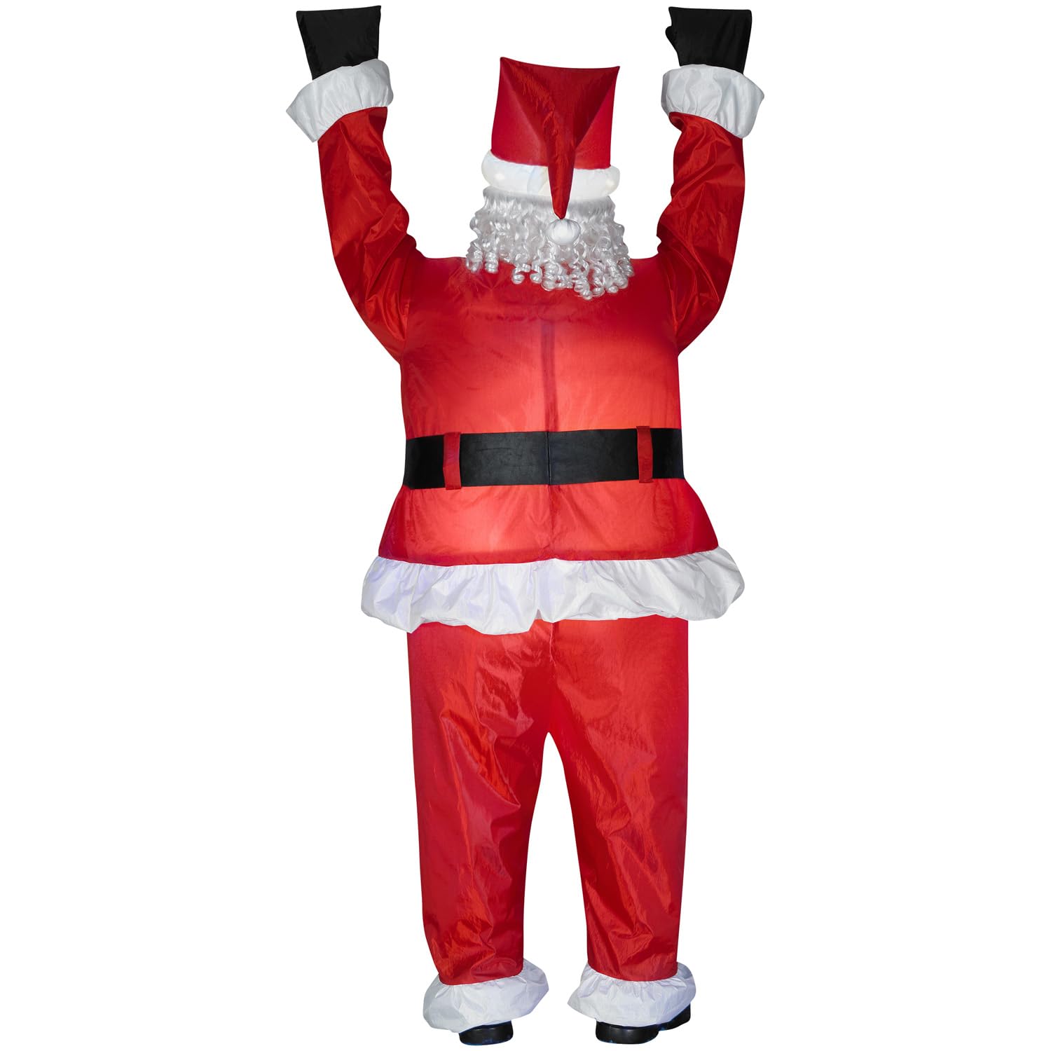 Amazon.com: Gemmy Airblown Inflatable Realistic Santa Hanging from ...