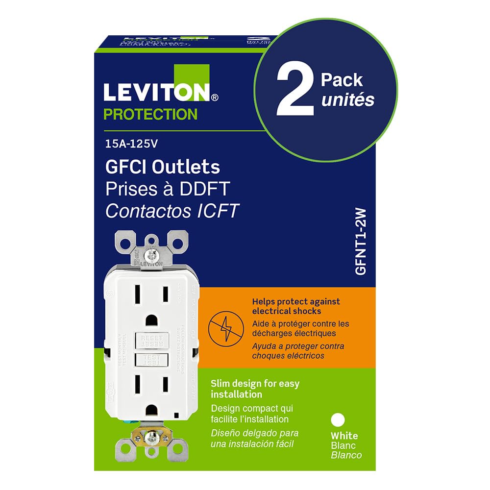15 Amp Smartlock Pro Duplex Non Tamper Resistant GFCI Outlet White with ...