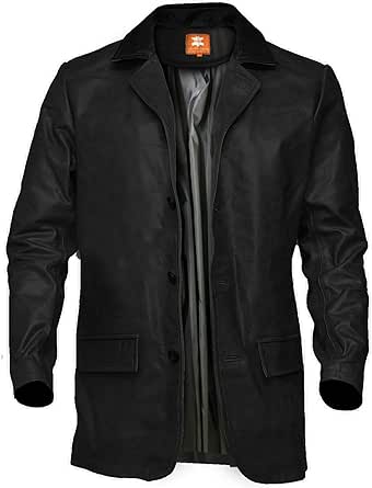 2nd Skin Men’s Long Coat Trench, Original Sheepskin Leather, Glossy ...
