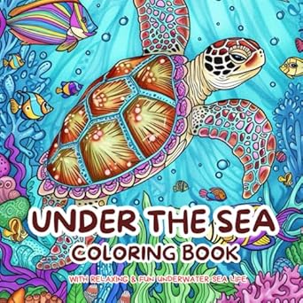 Amazon.com: Under the Sea Coloring Book: Coloring book with Relaxing ...