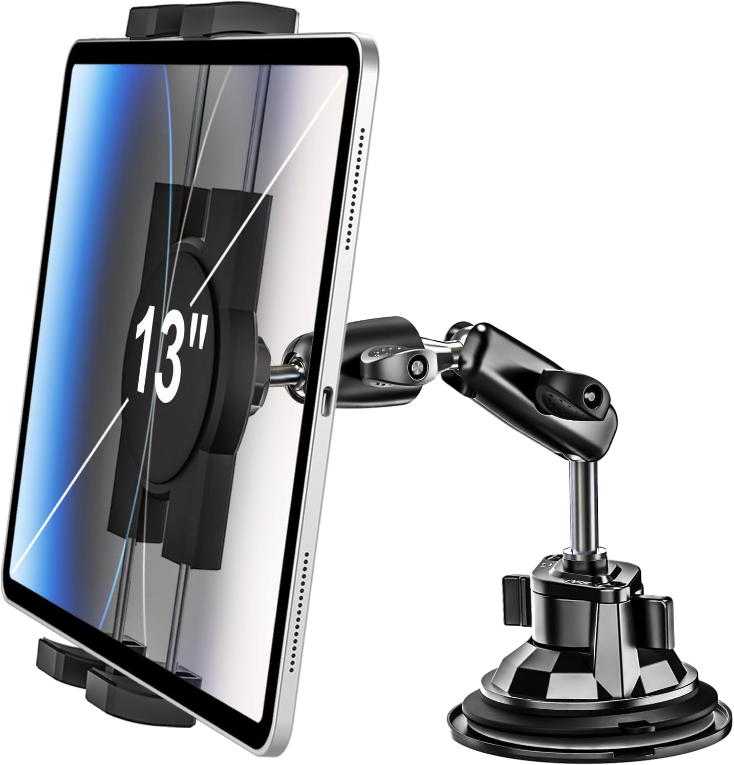 Amazon.com: Heavy Duty Car Tablet Mount Holder - [Metal Arm] Dashboard ...