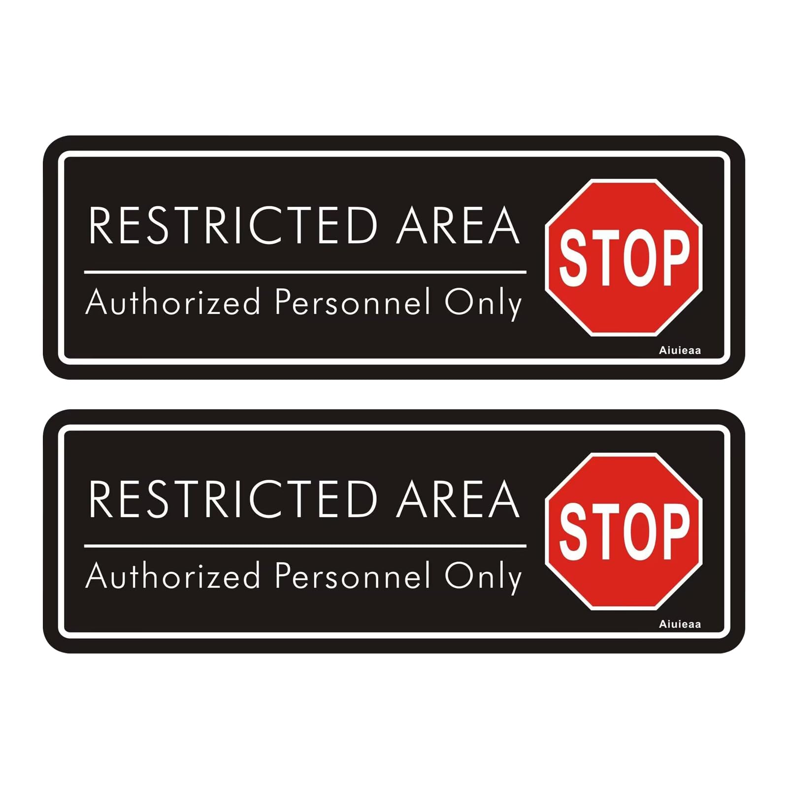 Amazon.com: Aiuieaa Restricted Area Sign Authorized Personnel Only Stop ...