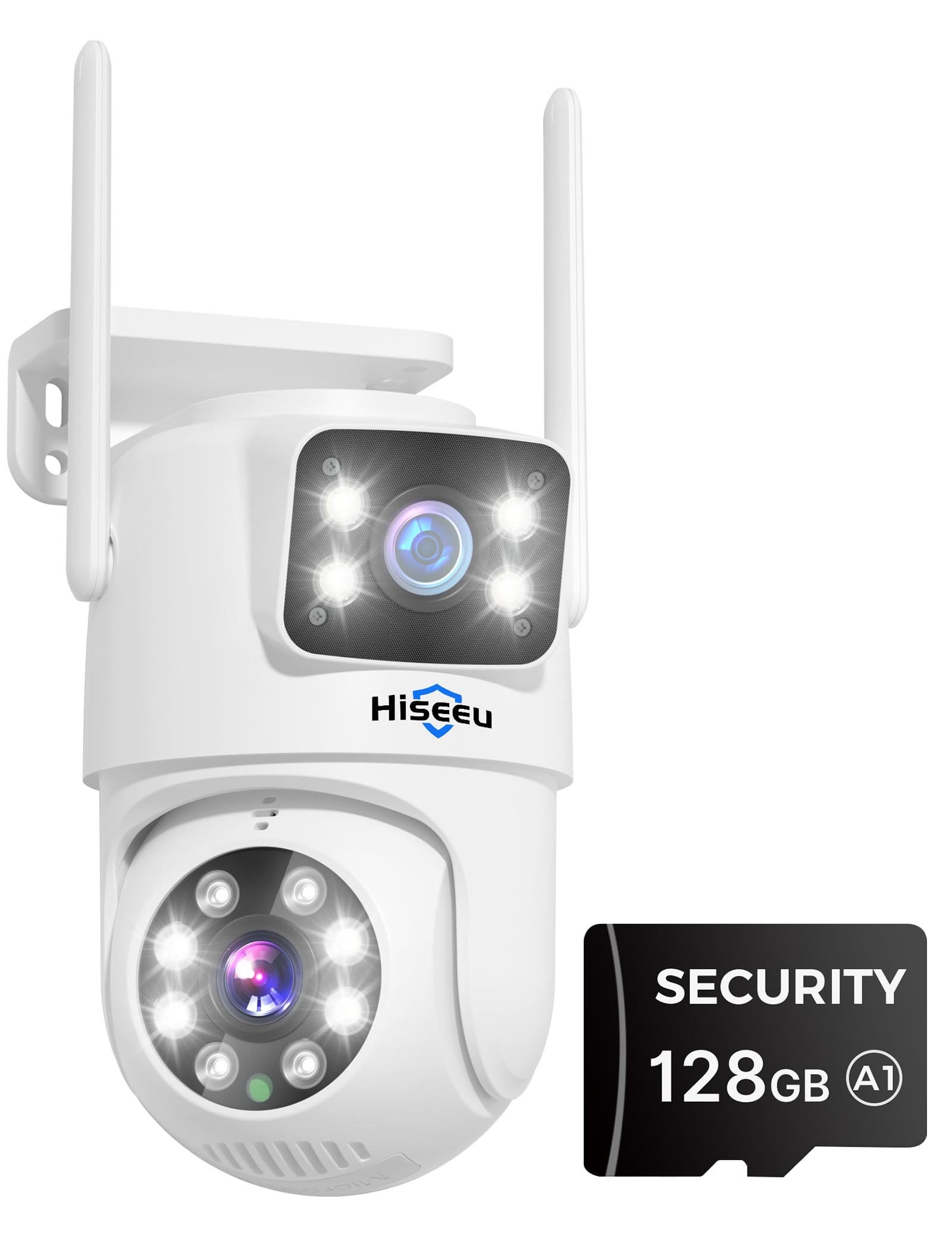Amazon.com : Hiseeu Wireless Security Camera Dual Lens PTZ Outdoor with ...