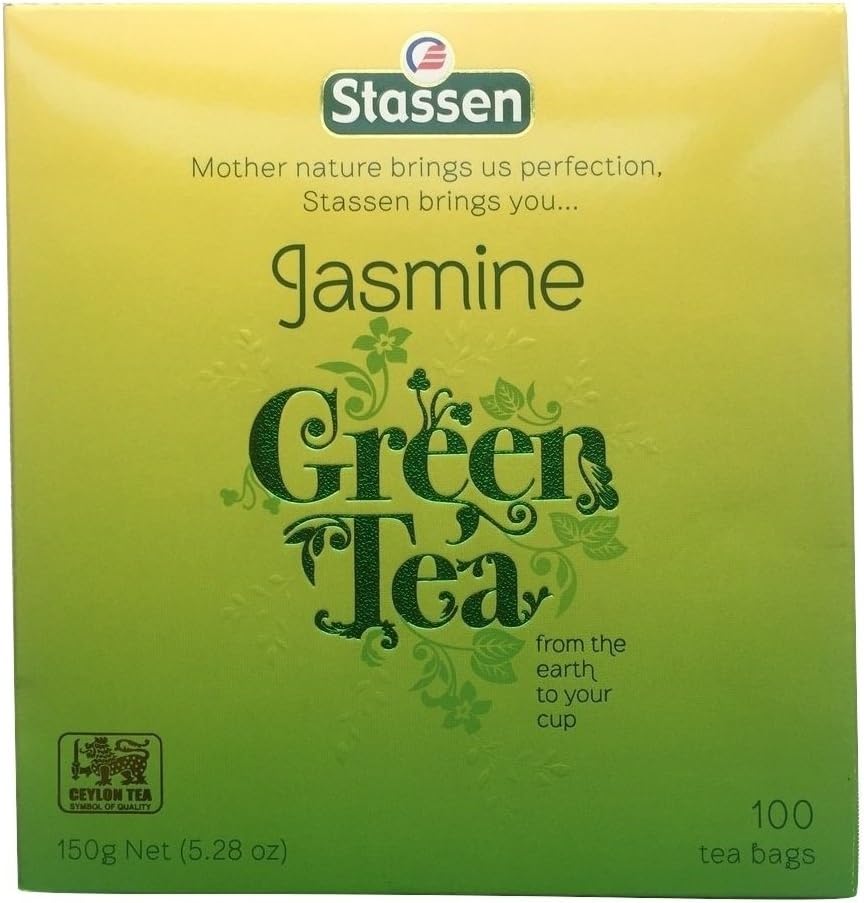 Amazon.com : Stassen Pure Jasmine Green Tea, 100 Tea Bags (Pack of 2 ...