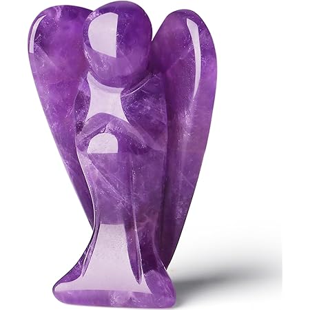 Amazon.com: LIGHUFEIC Natural Amethyst Cat Crystal Statue,Hand Carved ...