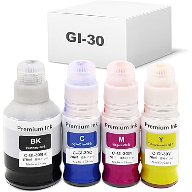 Amazon.co.jp: キャノン用 GI-31 4色セット GI-31PGBK GI-31C GI-31M GI-31Y 互換インクボトル 対応機種：G3360 : パソコン・周辺機器