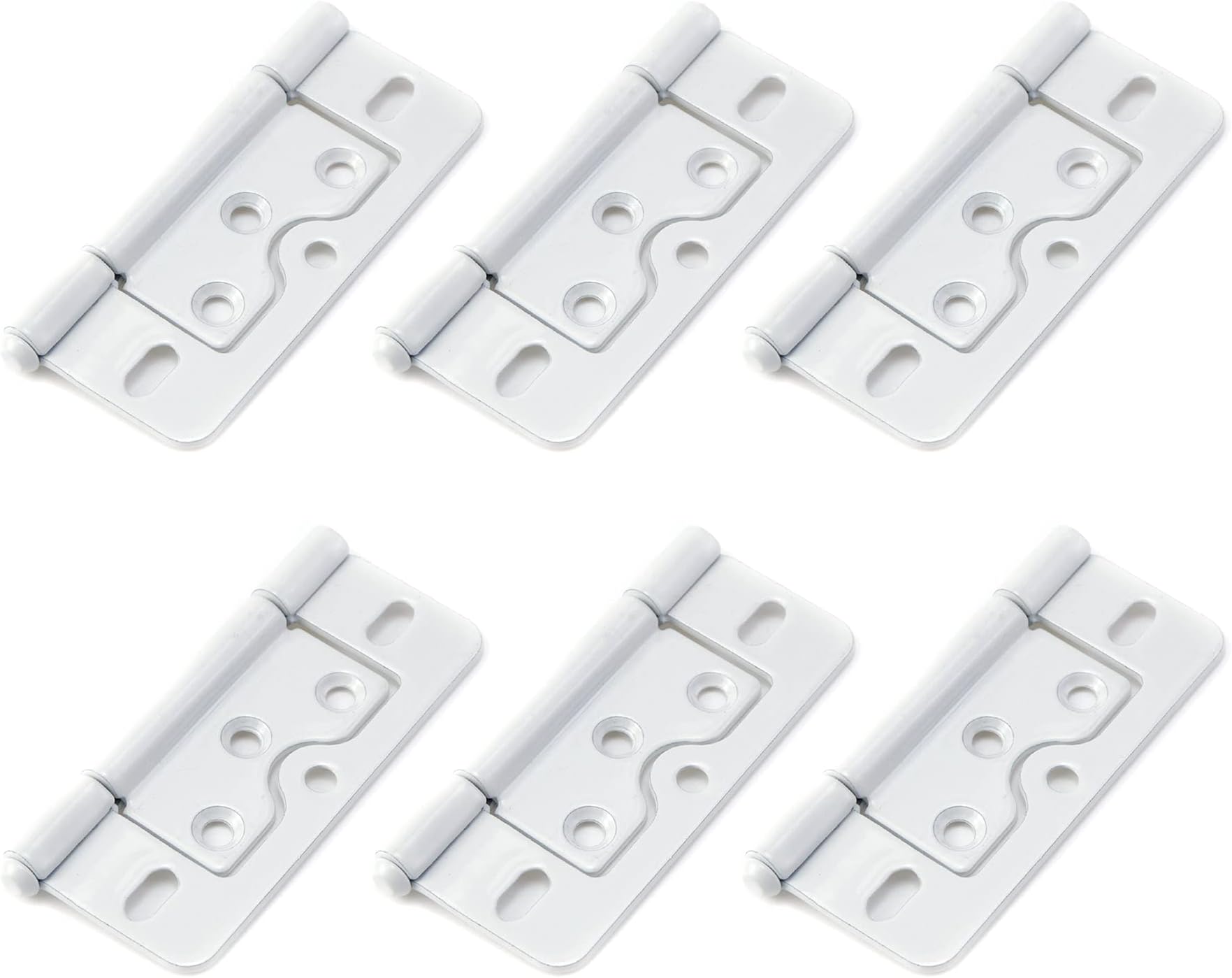 AUXBC 3 Inch Non-Mortise Hinges Iron Door Hinges White Heavy Duty ...