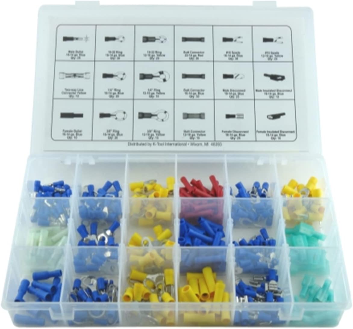 Amazon.com: K Tool International 00087 Electrical Wire Terminal Kit for ...